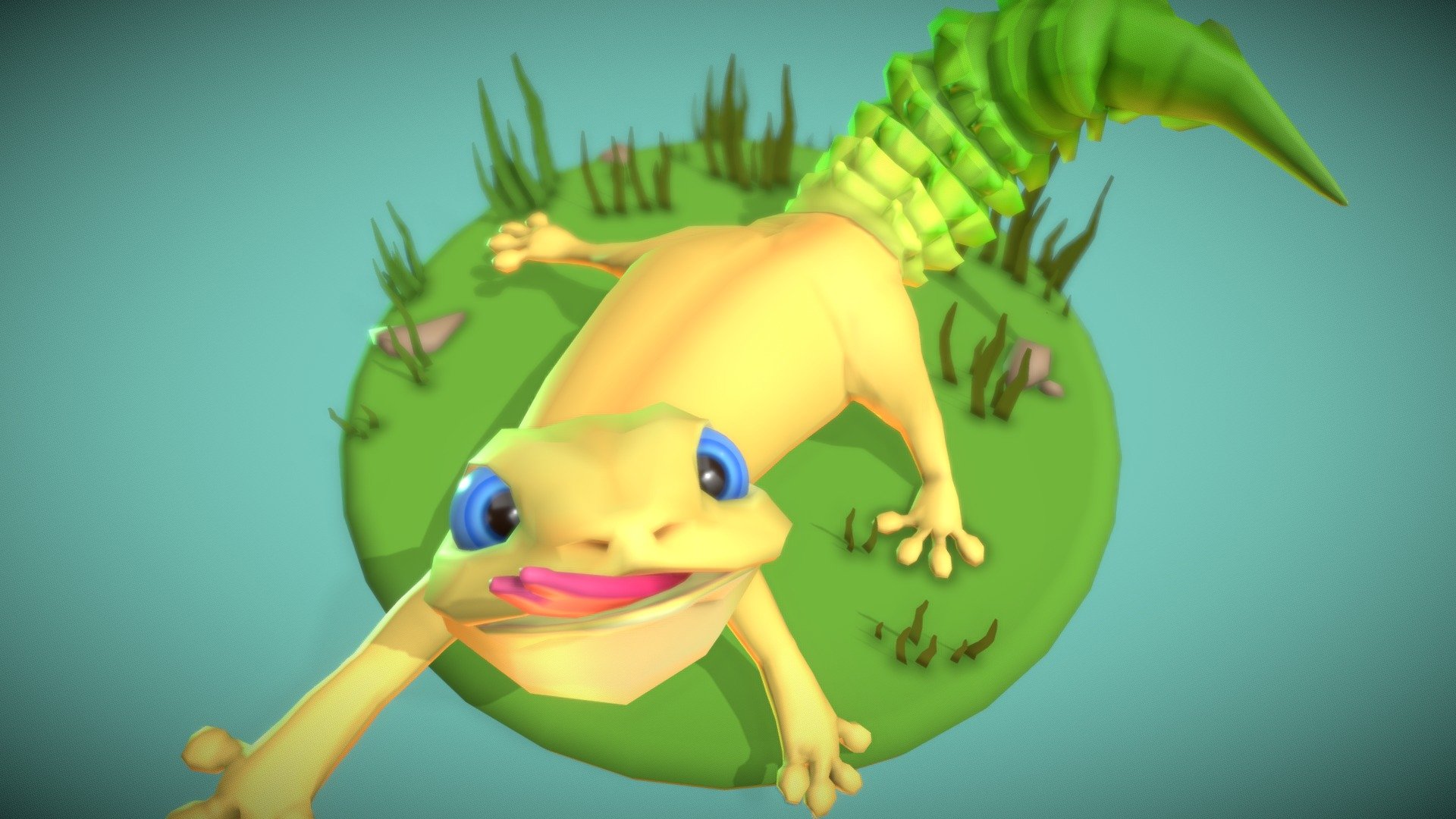 Lowpoly Gecko - 3D model by Sovicka [d7daade] - Sketchfab