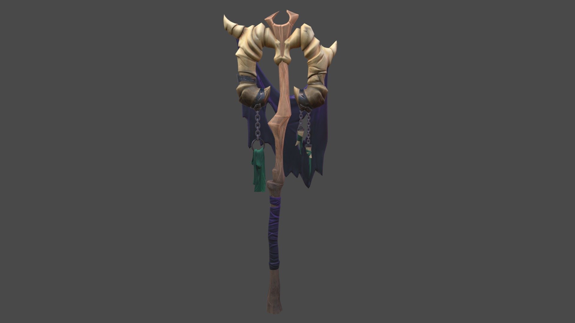 Stylized Wizard Staff low poly - 3D model by Spartwoo_3D_ARTIST ...