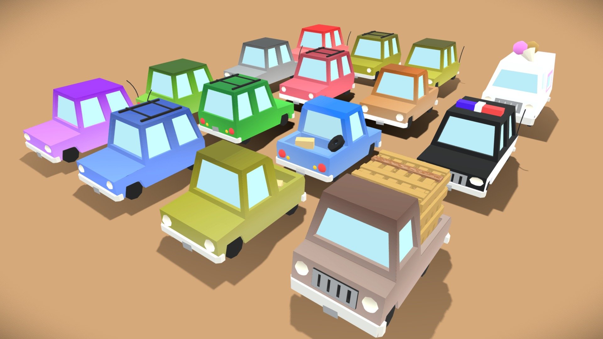 Lowpoly Cars Pack - Buy Royalty Free 3D model by Wajdi (@Wajdi_Dosary ...