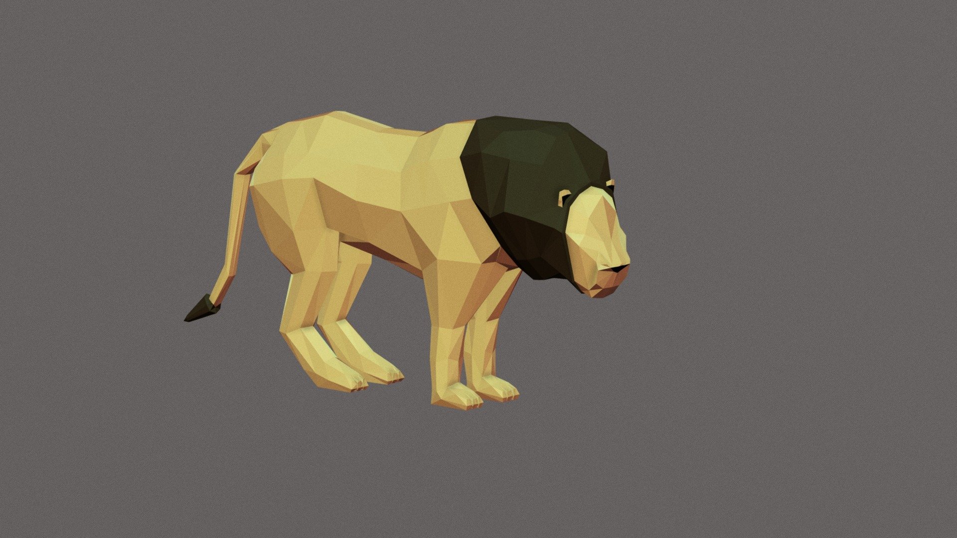 Lion - 3D model by Adrian Jakubiak (@mrowek) [d7dc990] - Sketchfab