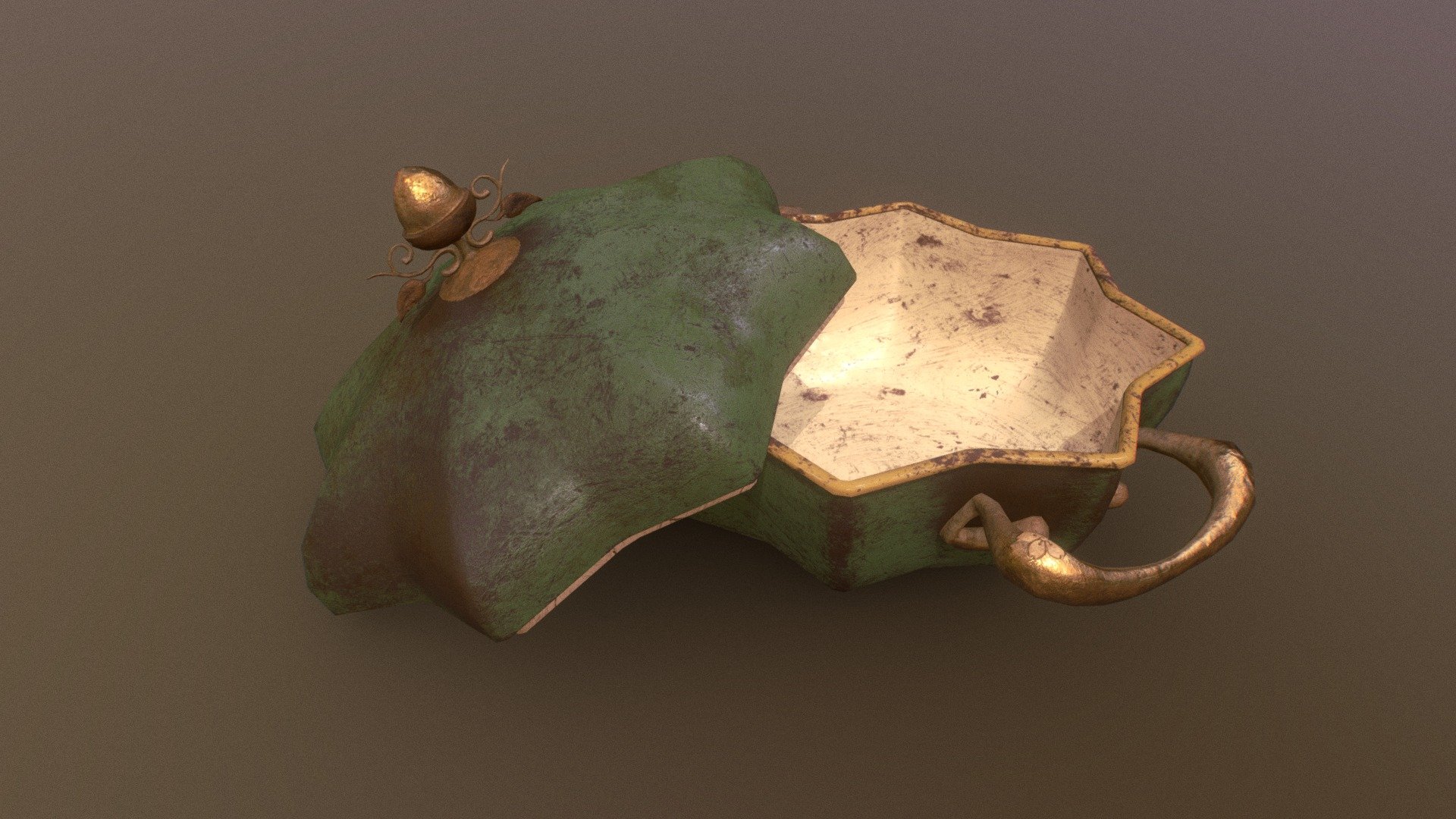 Vintage and damaged star pan and lid(draft) - 3D model by eposi ...