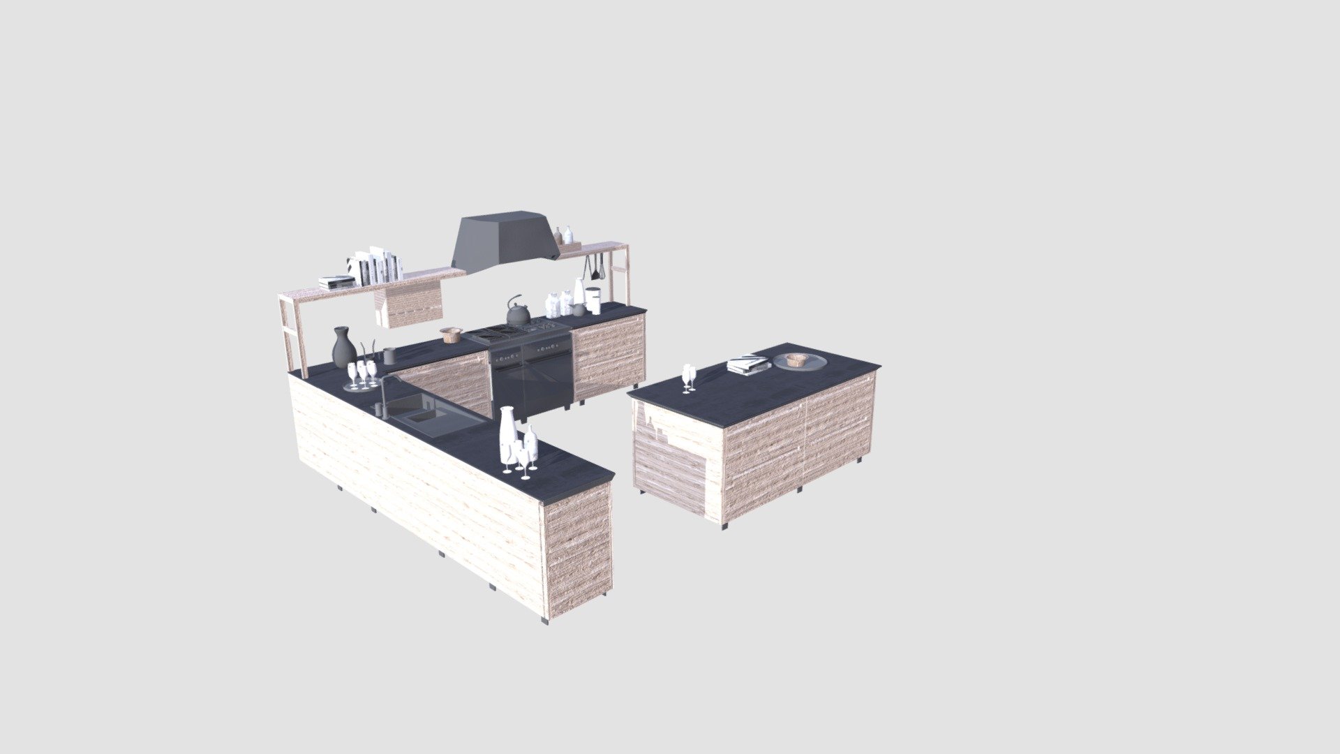 kitchen - Buy Royalty Free 3D model by Evermotion [d7e4bd0] - Sketchfab ...