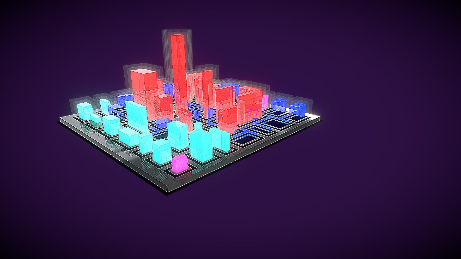 Neon City - 3D model by JackBro [d7e50a1] - Sketchfab
