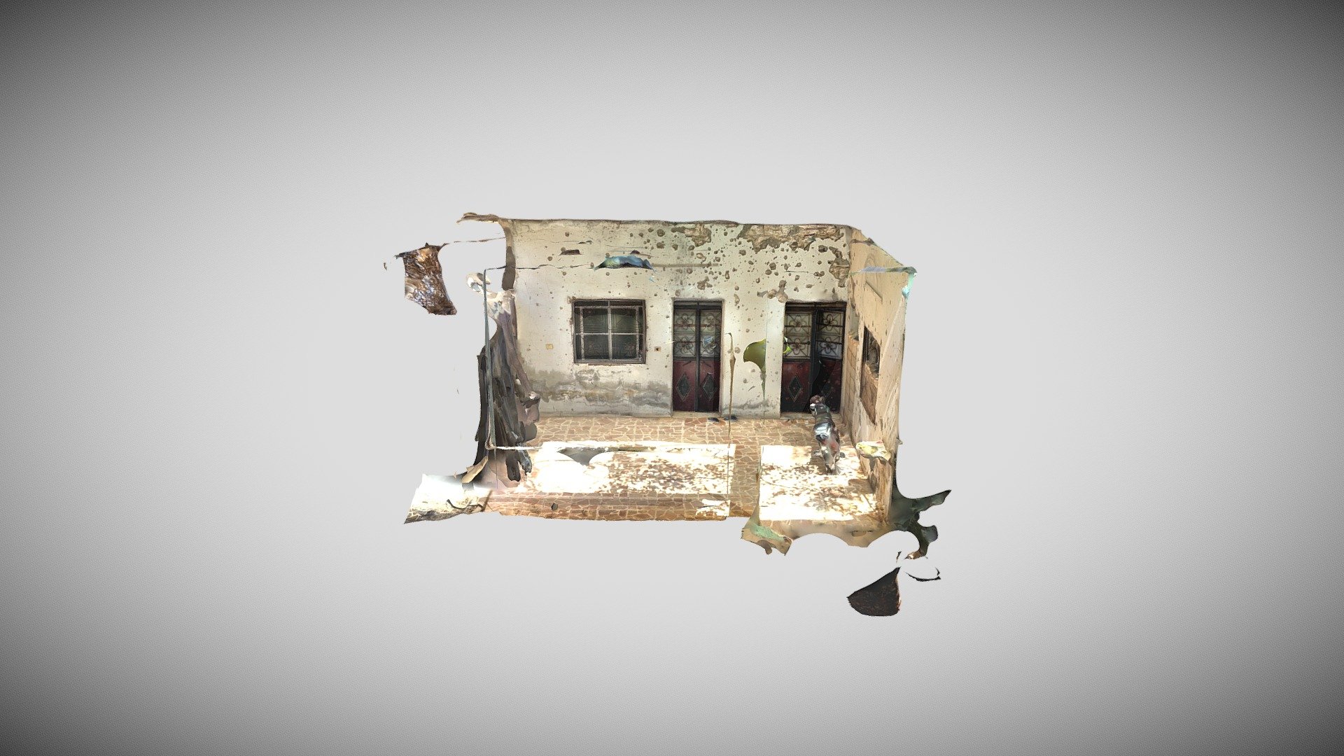 bombed house - 3D model by frontlineinfocus [d7e7051] - Sketchfab