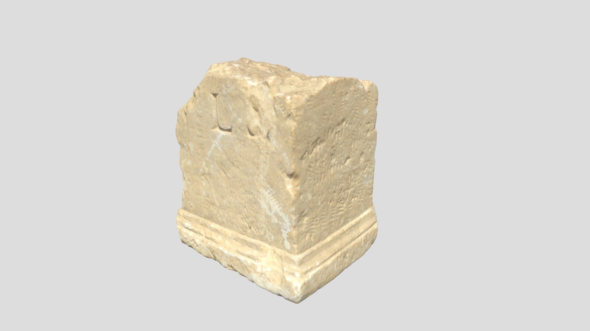 Fragment of a miniature limestone altar - 3D model by mikedonnelly ...
