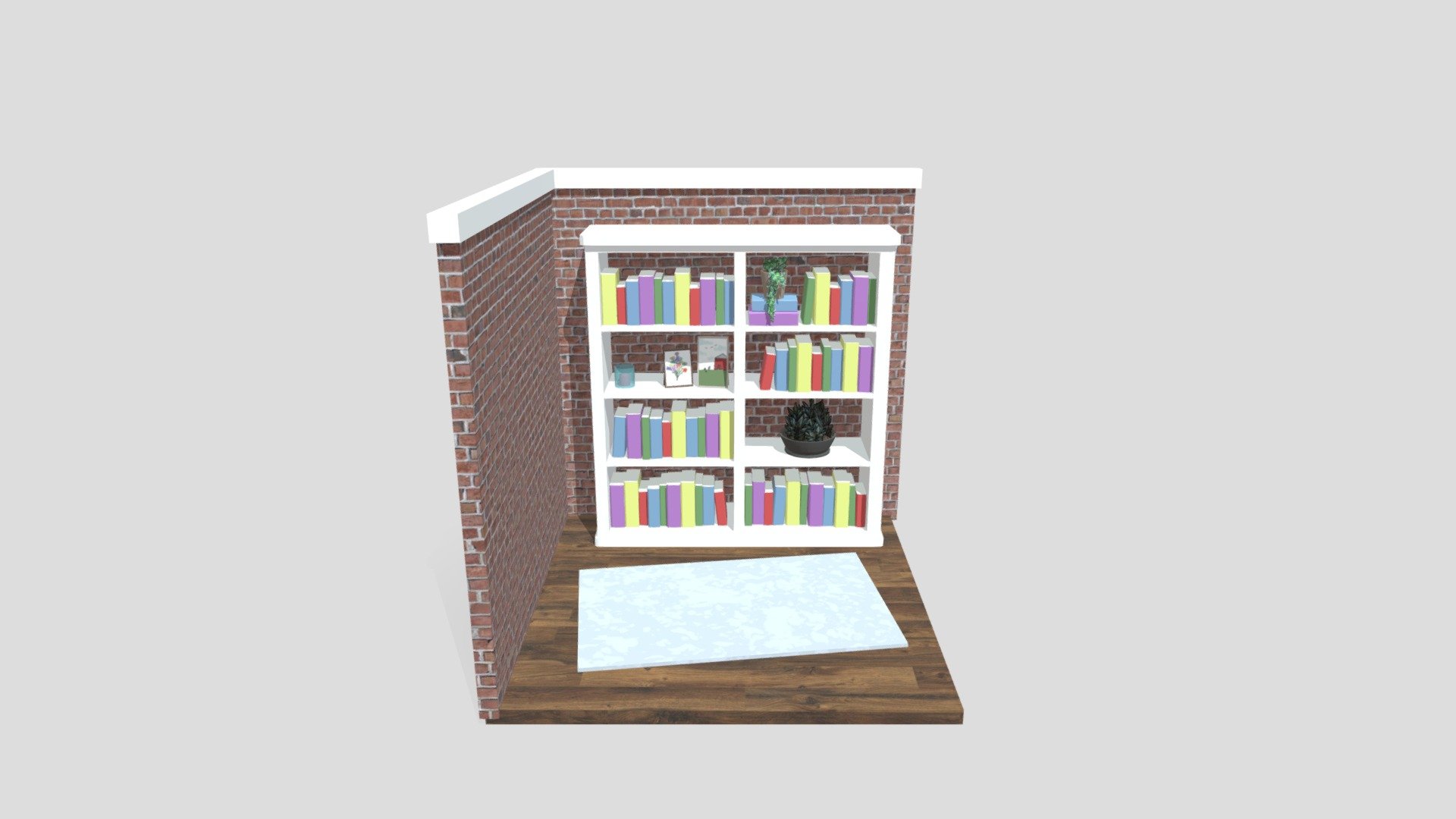 bookshelf - 3D model by vilma.kruslind [d7eedac] - Sketchfab