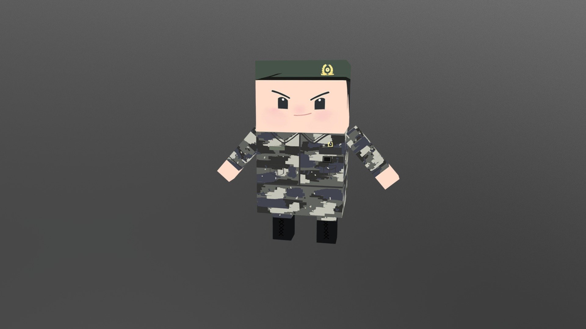 Cubeman Soldier - Buy Royalty Free 3D model by thebome [d7f52bd ...