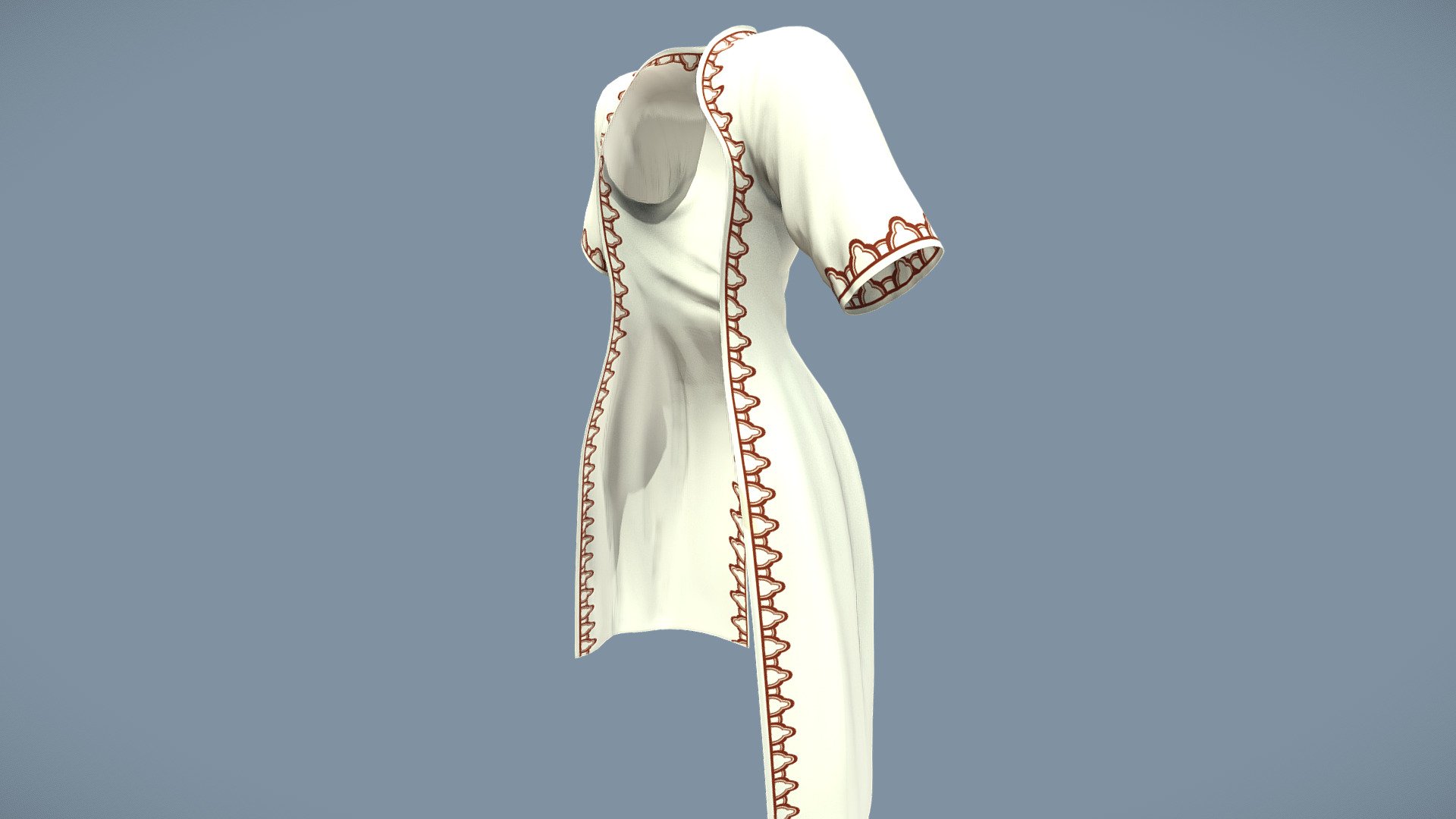Female Anime Asian Open Front Overcoat - Buy Royalty Free 3D model by ...