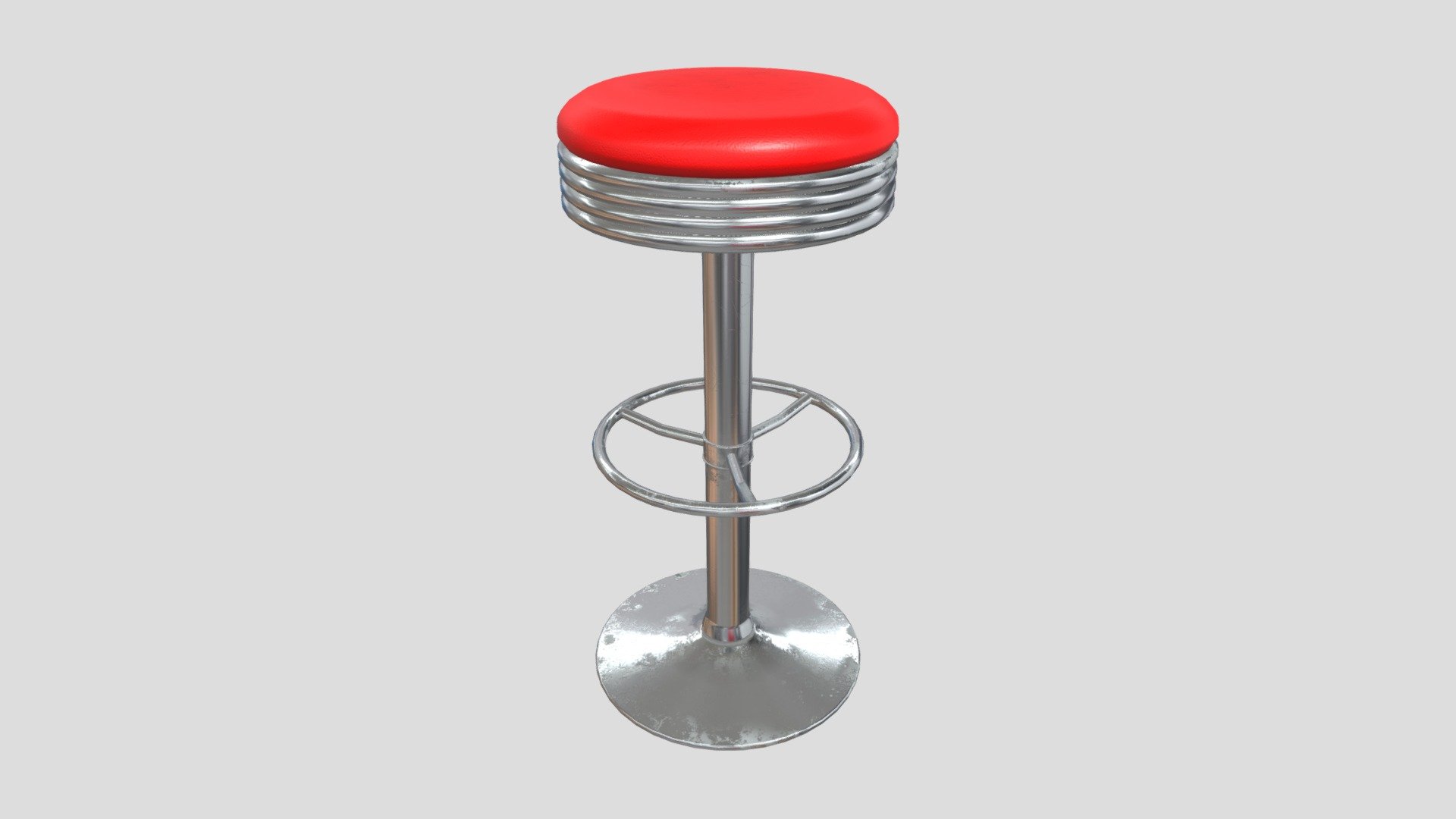 Diner Stool - 3D model by nbiglin [d7fc641] - Sketchfab
