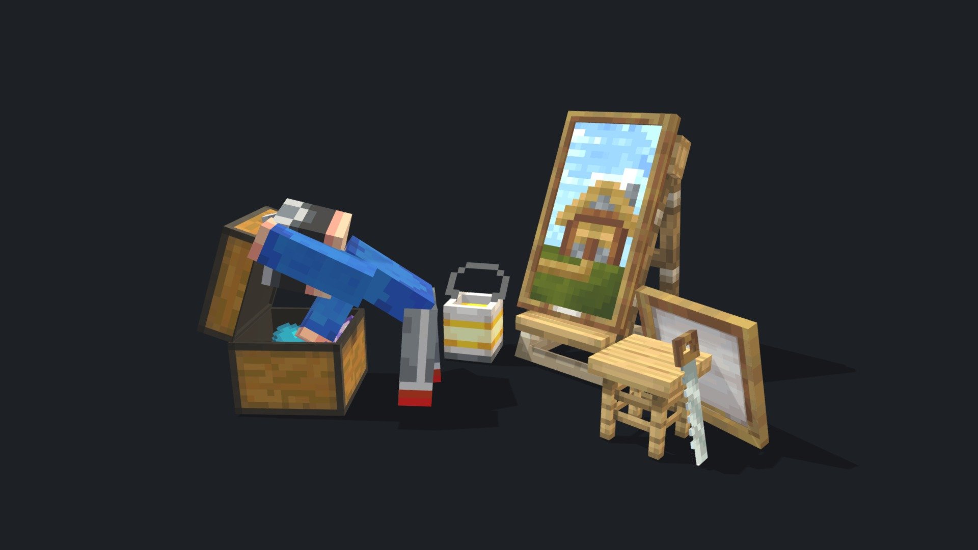 Painting - 3D model by blues8sbit (@bluesguy8sbit) [d801fc2] - Sketchfab
