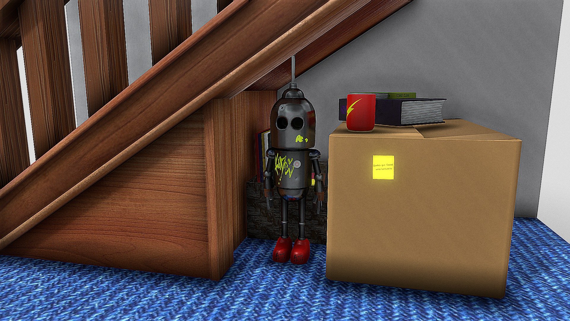 Lonely Robot - Download Free 3D model by Gustavo Ono (@gustavoono ...
