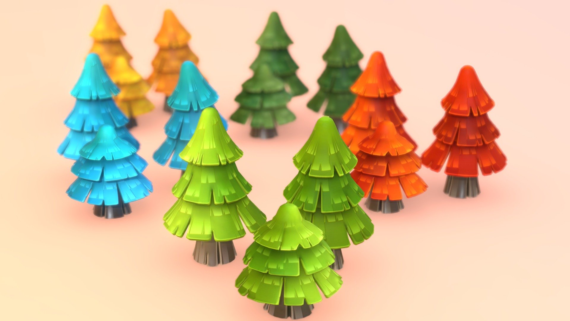 Pine Trees 007 - Buy Royalty Free 3D model by Stylized Box (@Stylized ...