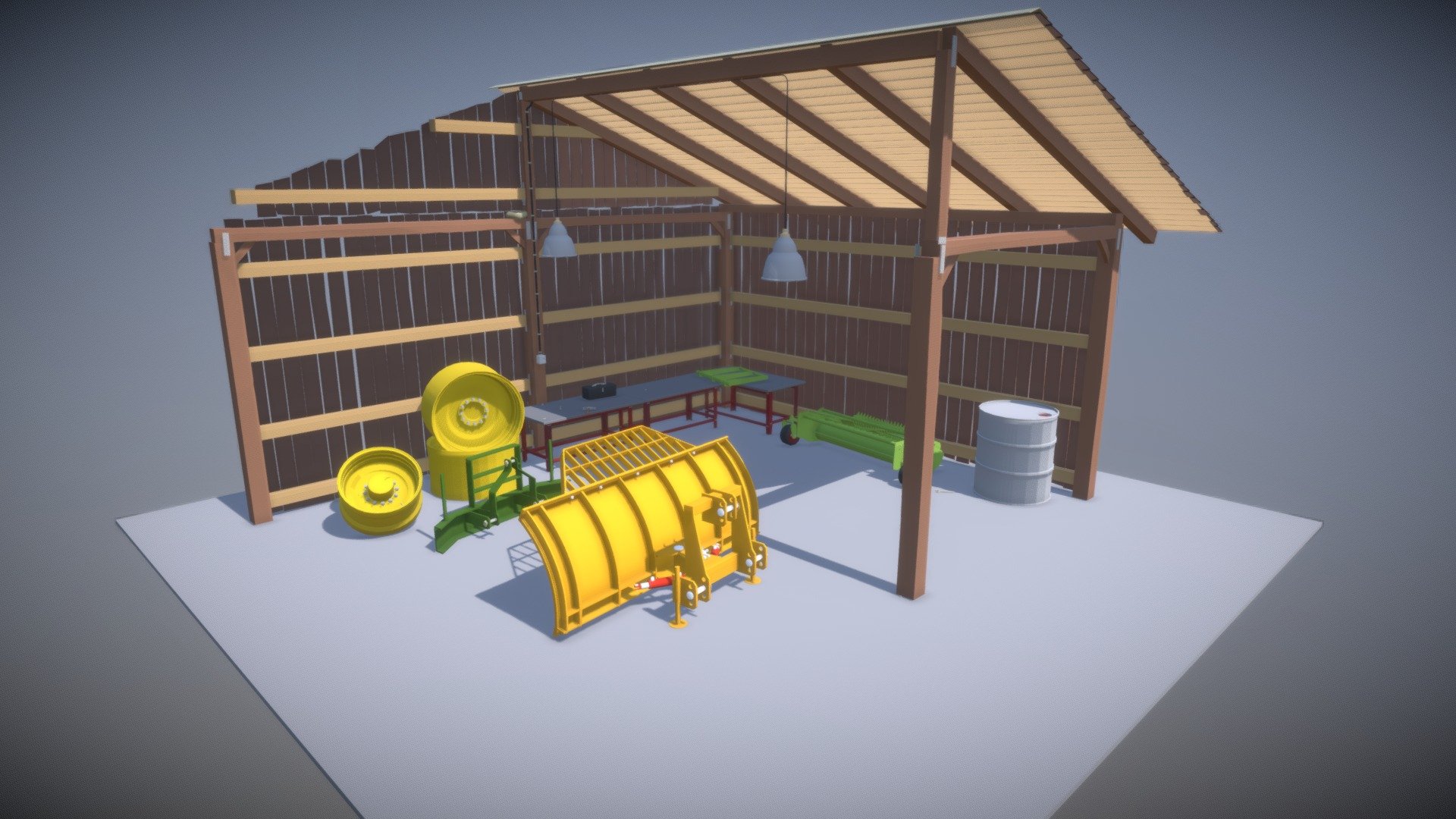 Shed - 3D model by AdrianSoto (@adrsoto) [d8094f4] - Sketchfab