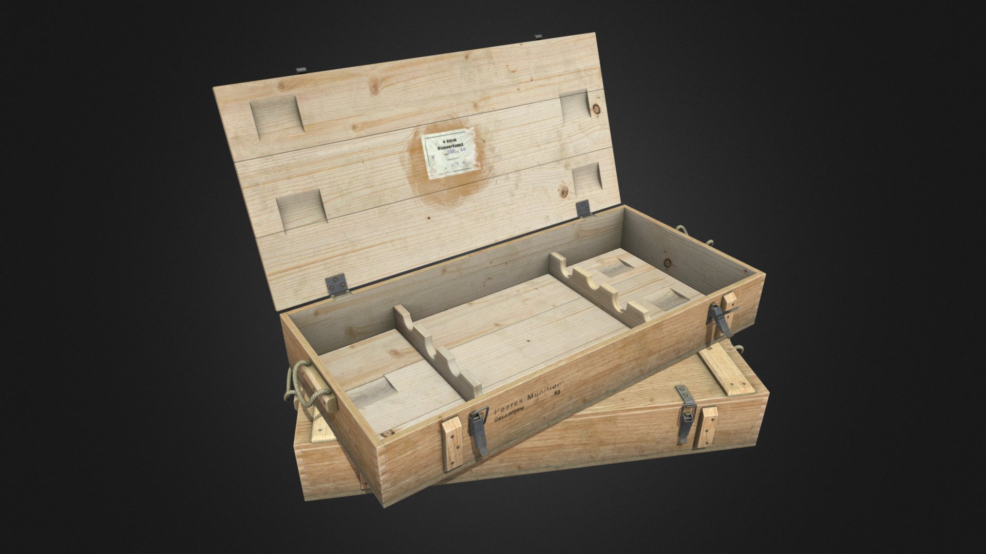 Wooden Crate for Panzerfaust 60 - 3D model by Piotr Wawrzkiewicz ...