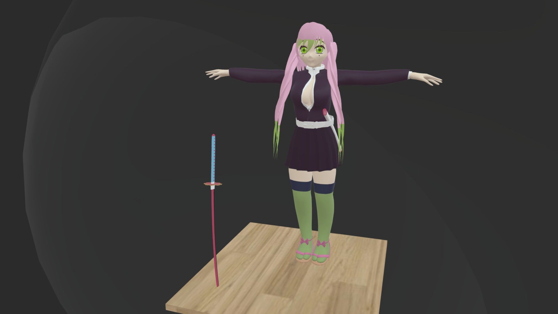 Mitsuri Kanroji - 3D model by Nozuki15 [d80b2b2] - Sketchfab