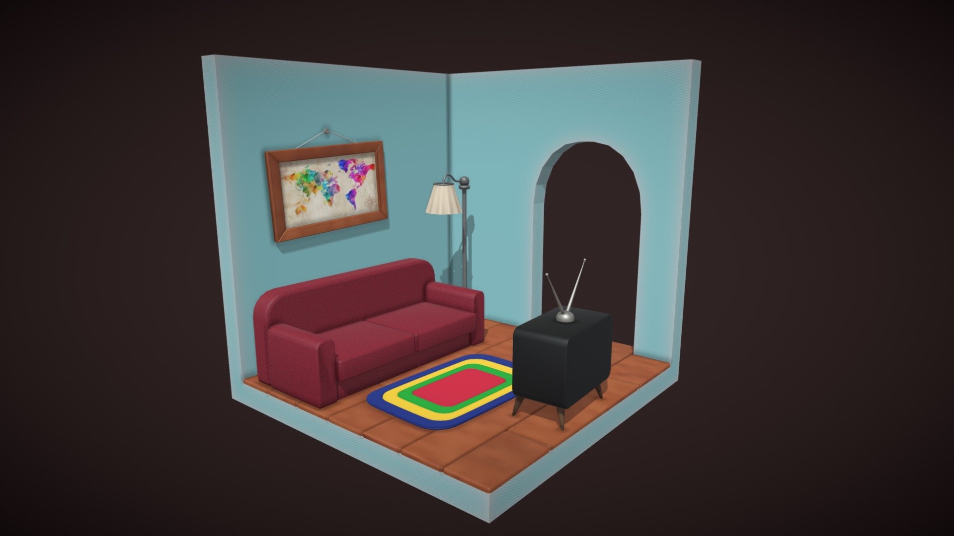 stylized room - Download Free 3D model by Vladyslav Holhanov ...