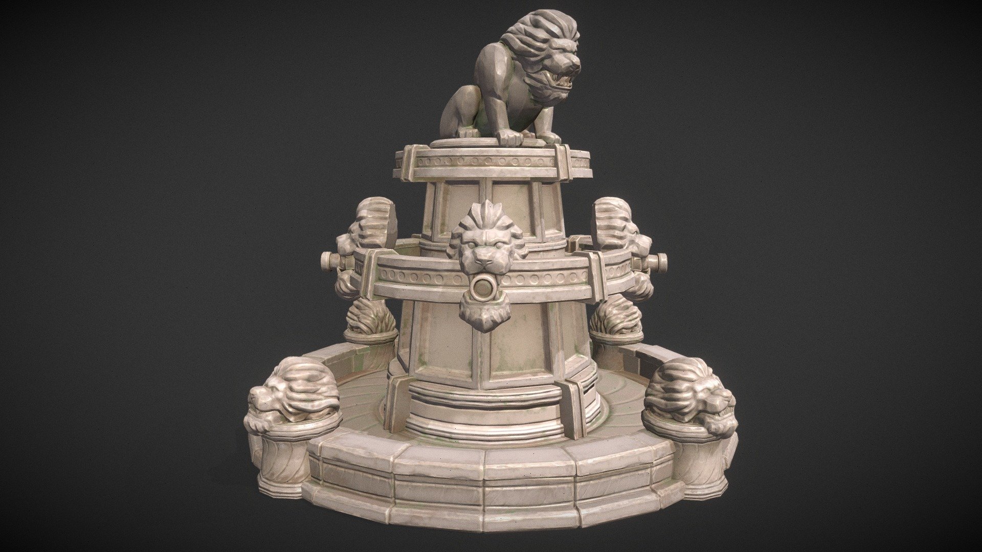Lion Fountain - 3D model by nickward3d [d81497e] - Sketchfab