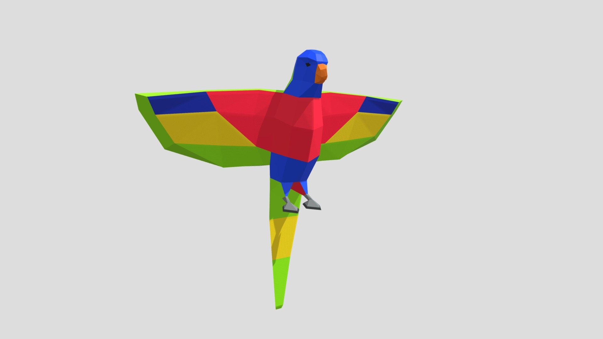 Low Poly Parrot - 3D model by karina.blurtsyan [d816c66] - Sketchfab