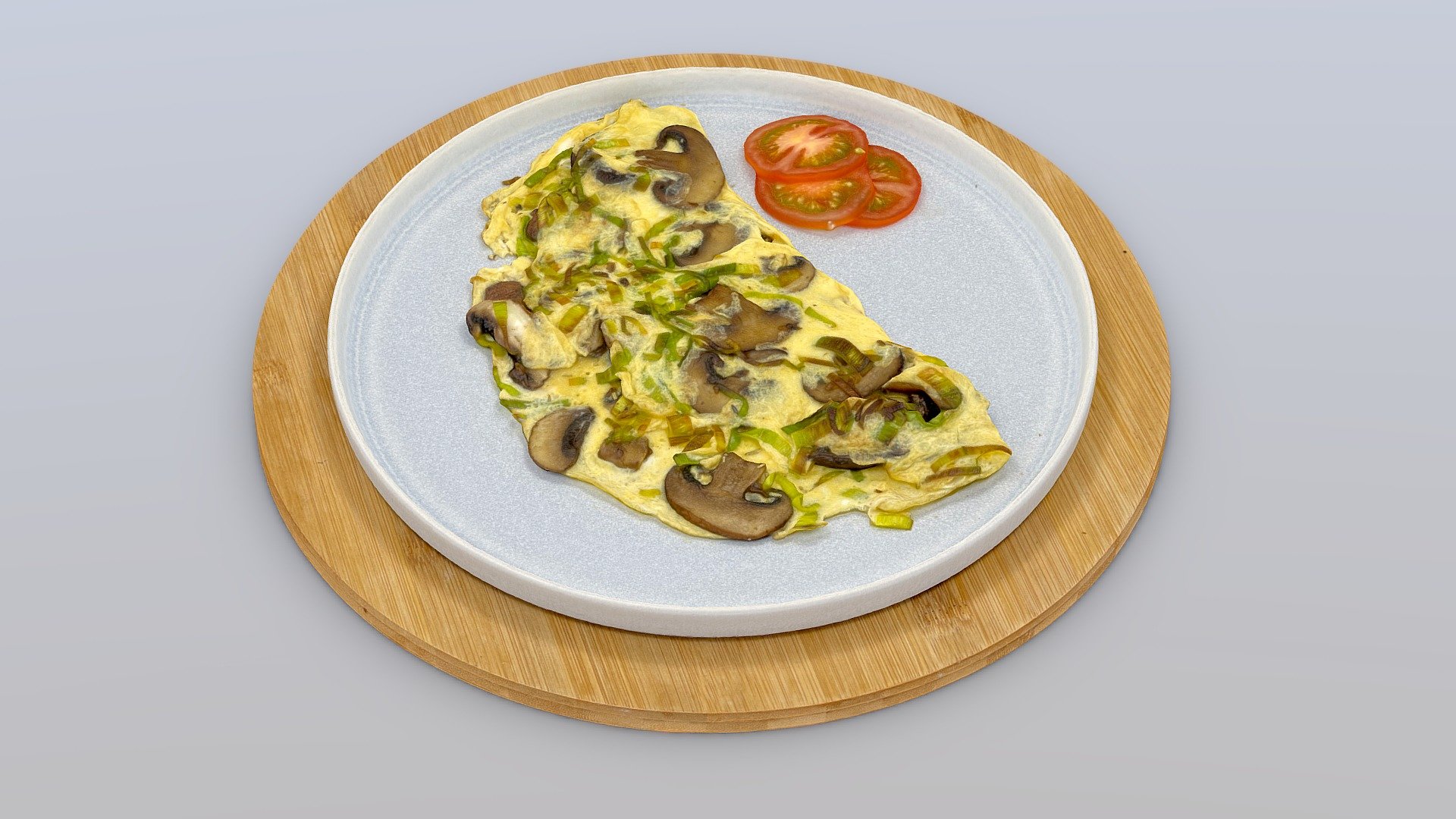 Breakfast for Saturday: Omelette - Buy Royalty Free 3D model by ...
