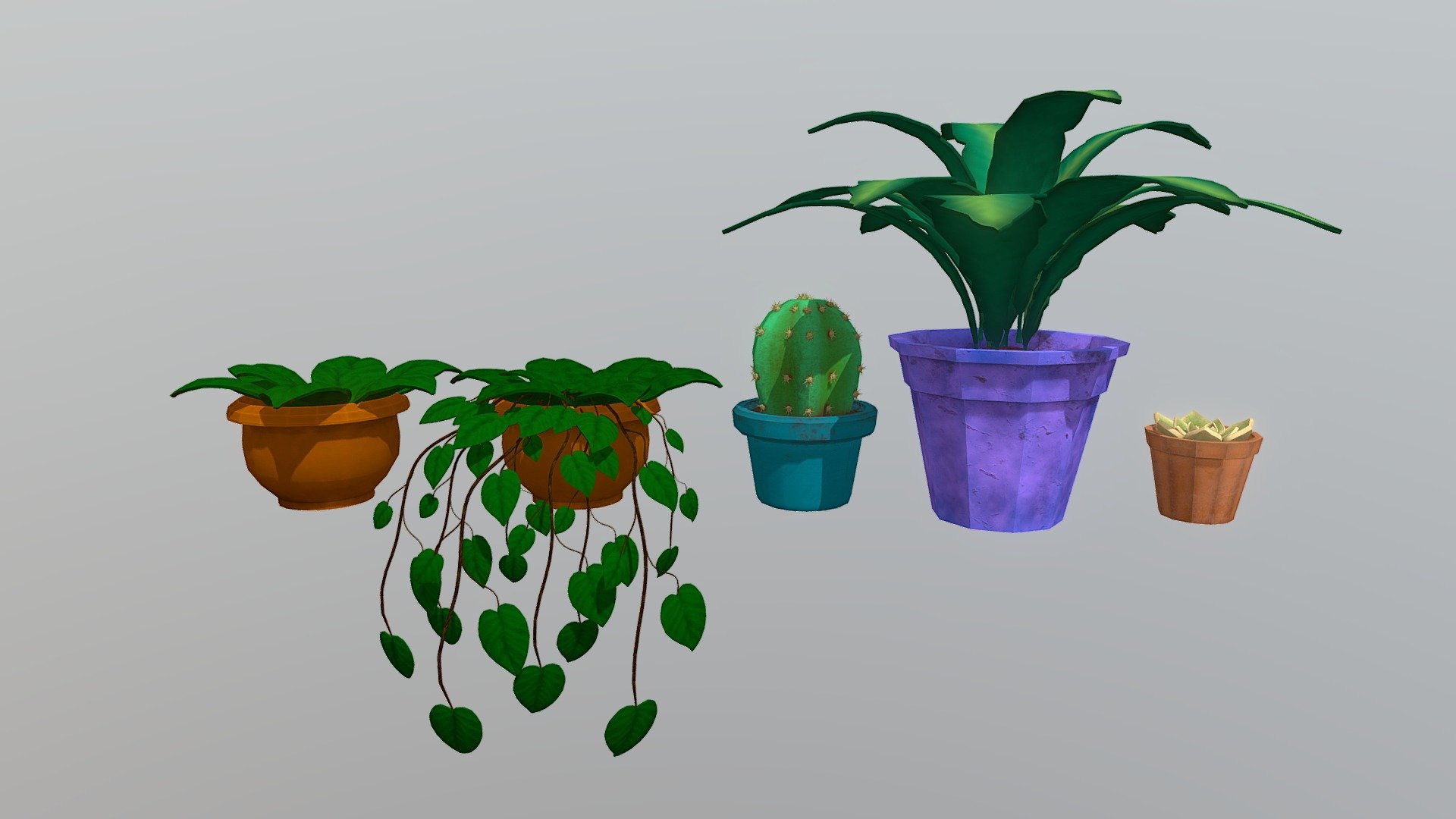 Stylized Plants - 3D model by MacarenaCantero [d81e08b] - Sketchfab