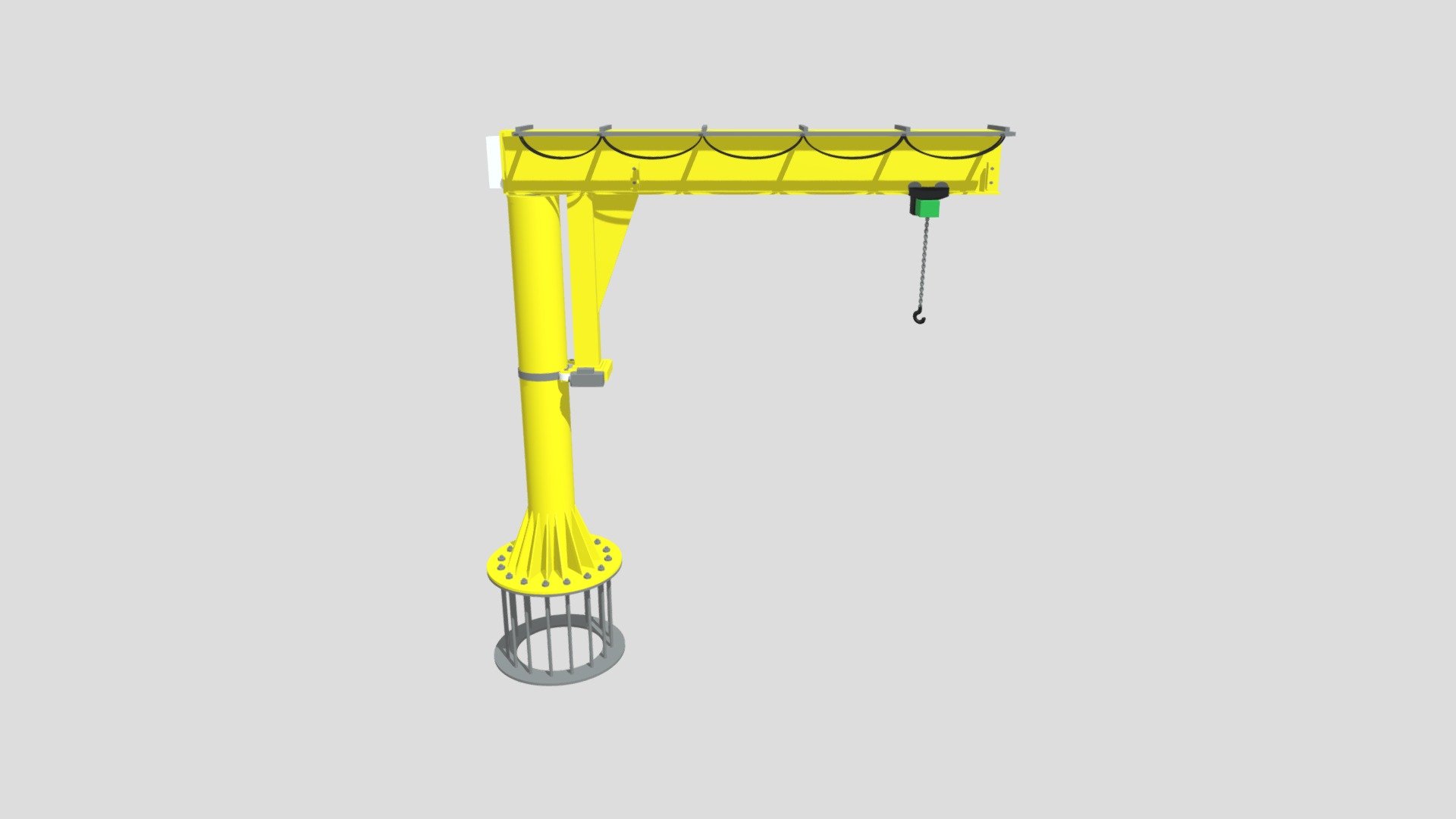 Flendor - 360 Degree Powered Slew Jib Crane - 3D model by GazCollin ...
