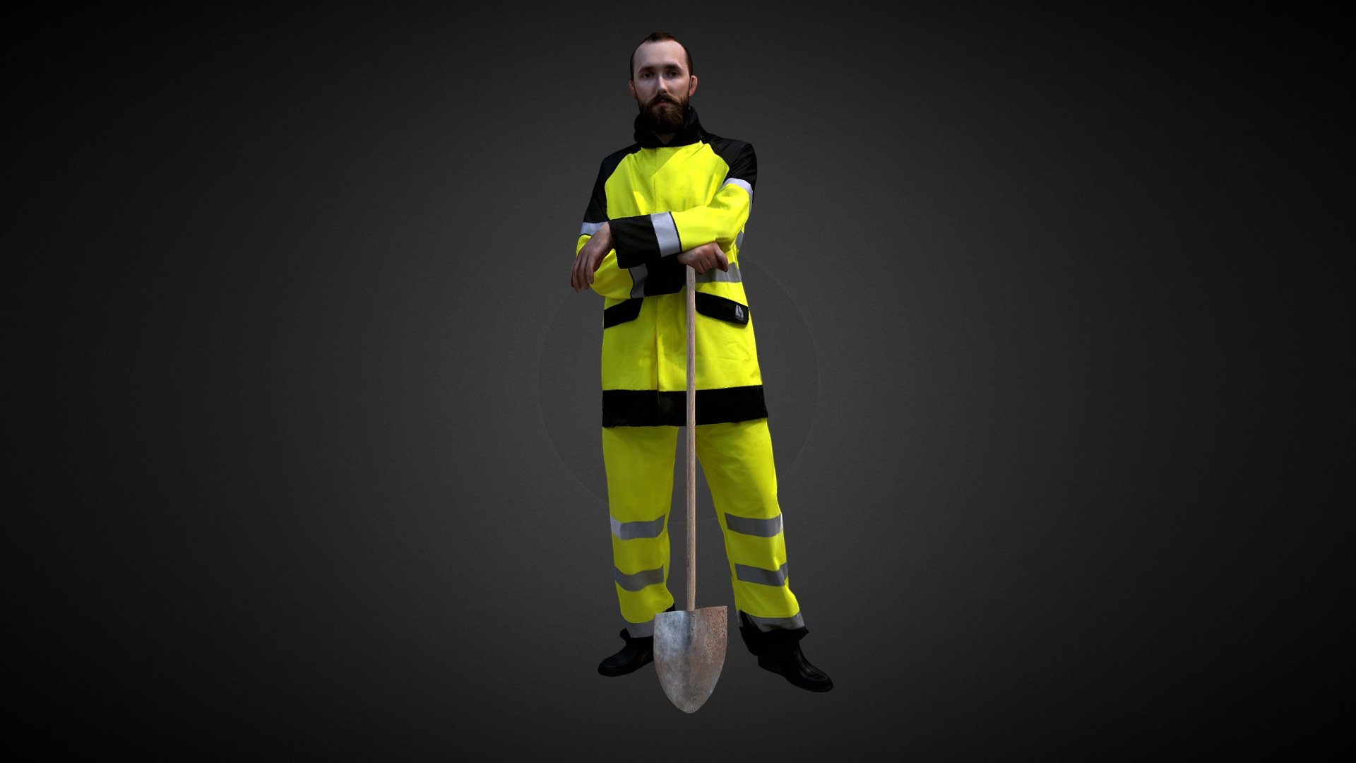 3D Scan Man Worker Safety 015 - Buy Royalty Free 3D model by ...