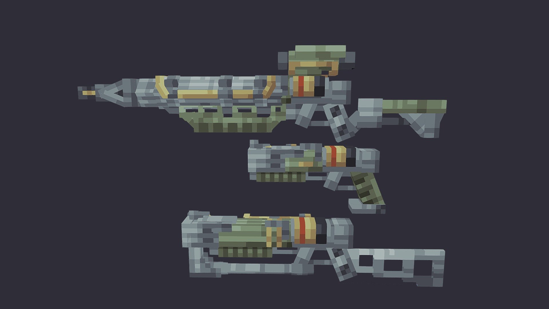 Laser rifle - 3D model by Tujhrex [d827569] - Sketchfab