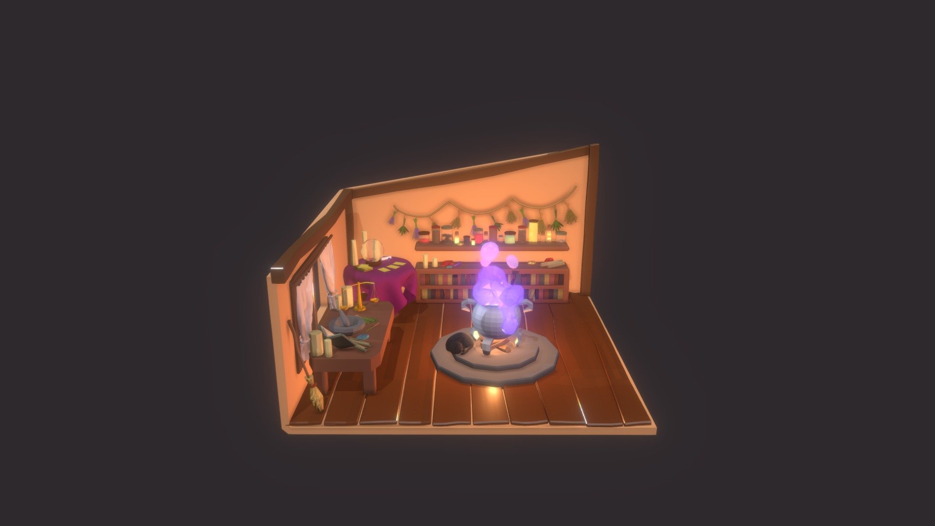 Witch's Room - 3D model by ellyp [d82b6a0] - Sketchfab