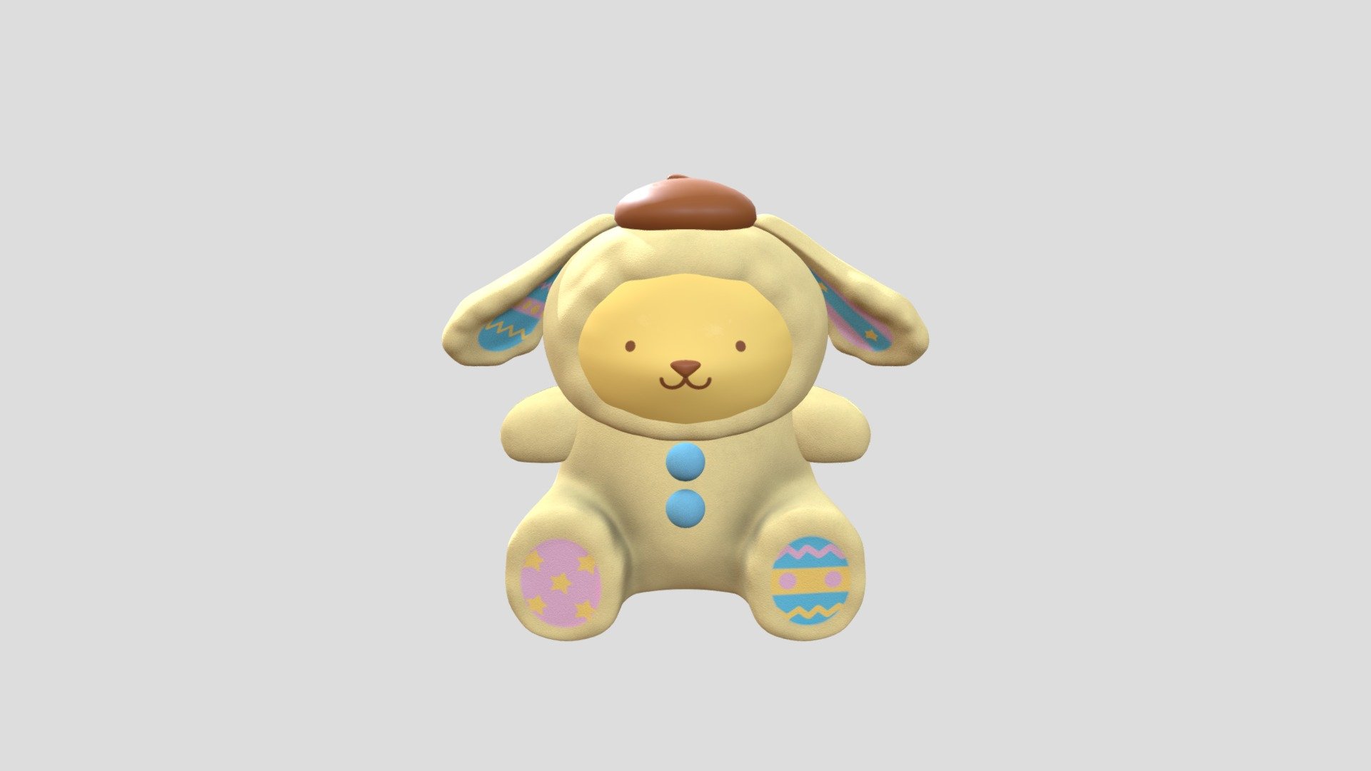 Pompompurin Bunny Figure - 3D model by unfortunatelymade [d82cd76 ...