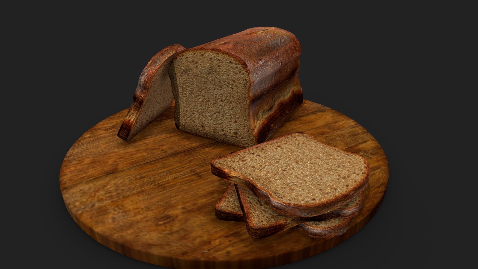 Bread - 3D model by TeeKeeuS [d8317a3] - Sketchfab