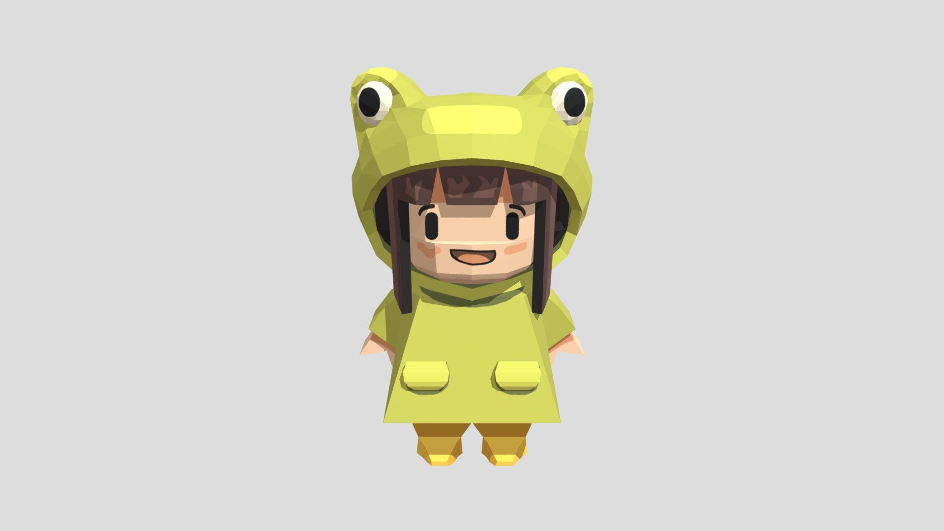 Girl with frog cape - 3D model by Hiisa (@isabelledeberlim) [d83687b ...