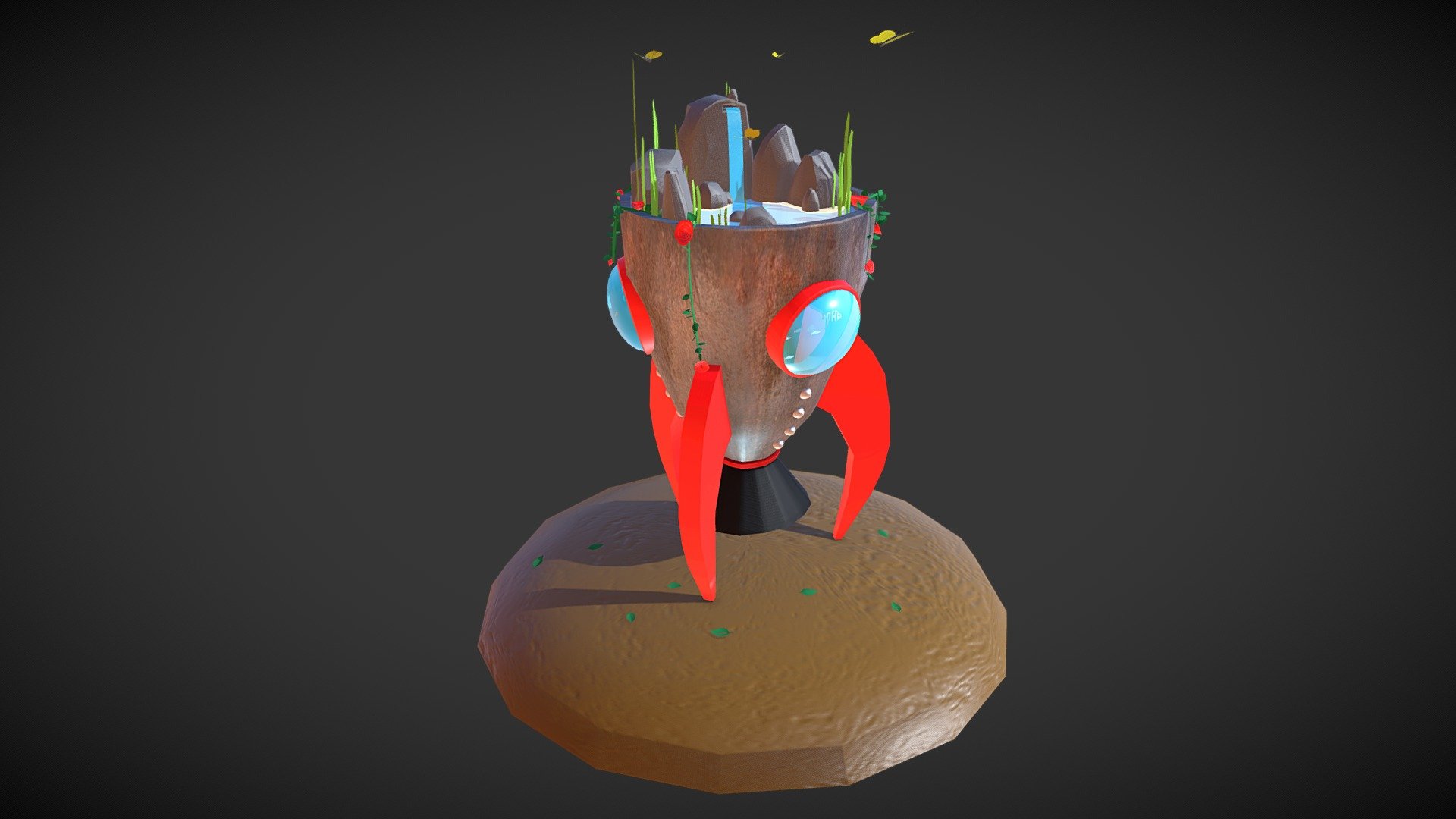 Rocket & Nature - 3D model by anasugar [d836f95] - Sketchfab