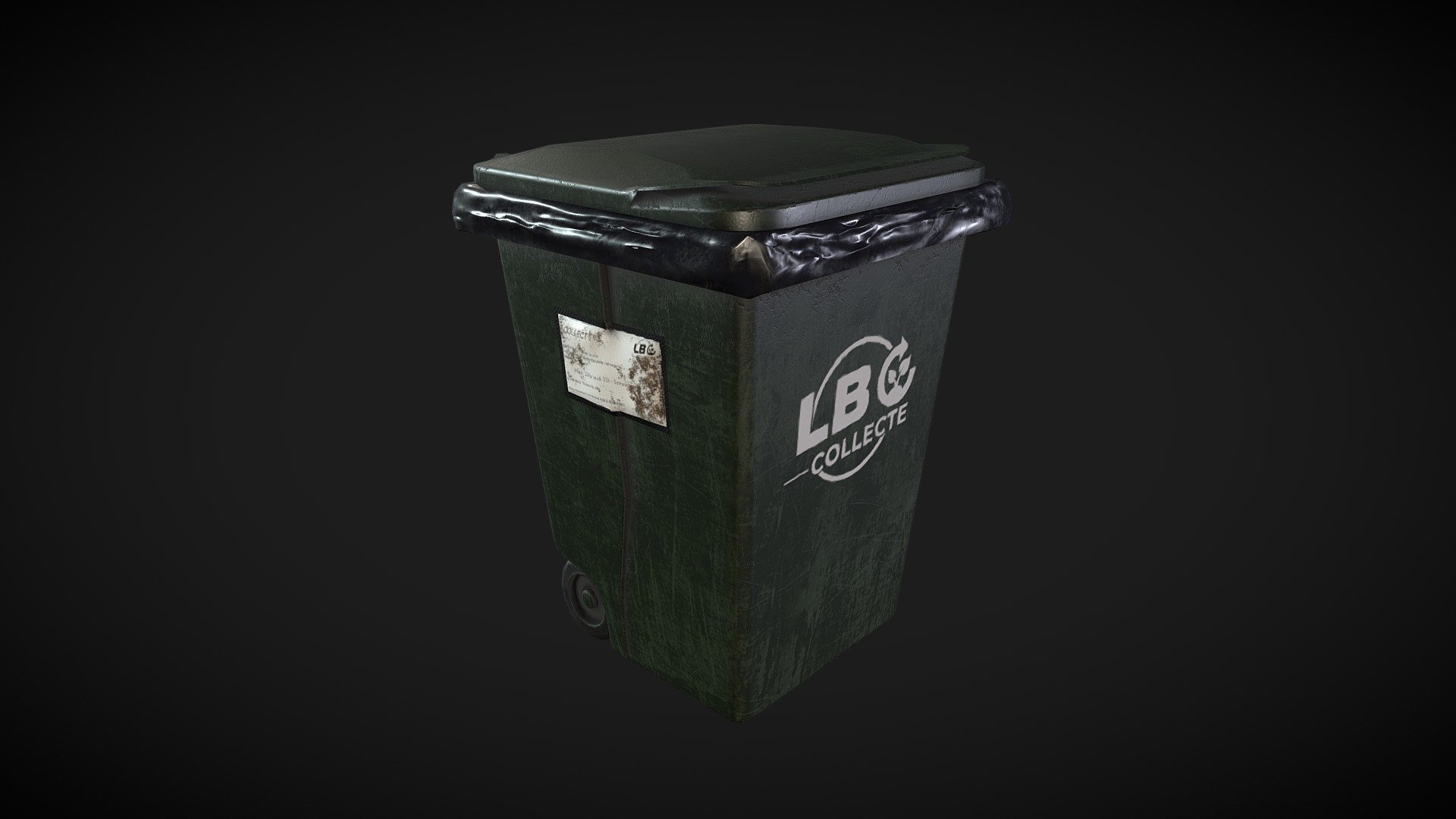 Street Garbage Trash Bin - 3D model by Louis Bertrand (@LouisGJBertrand ...