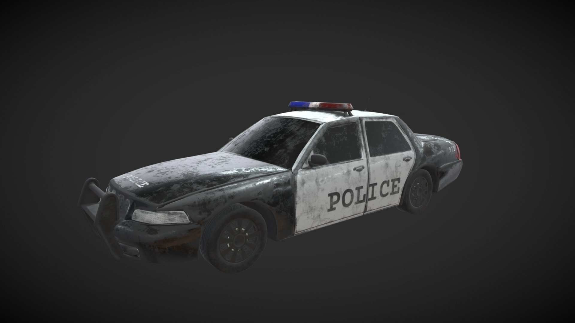 Abandoned Dirty Police Car - 3D model by Bad Riddle Store ...