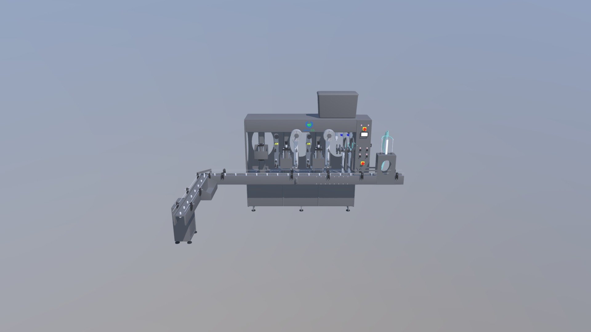 Step-By-Step liquid filling machine - 3D model by amalmachines [d841101 ...