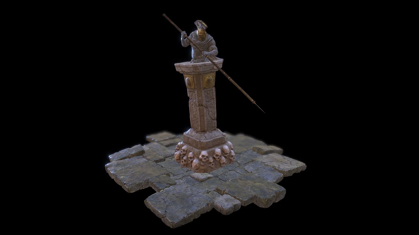 stone statue+tilemap(zbrush) - 3D model by rivulet3 [d8413da] - Sketchfab
