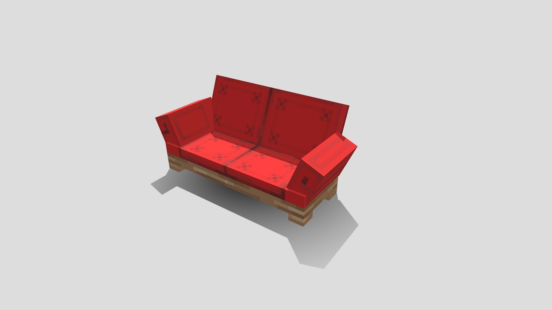 Red Couch - 3D model by BearBuildsModels [d846591] - Sketchfab