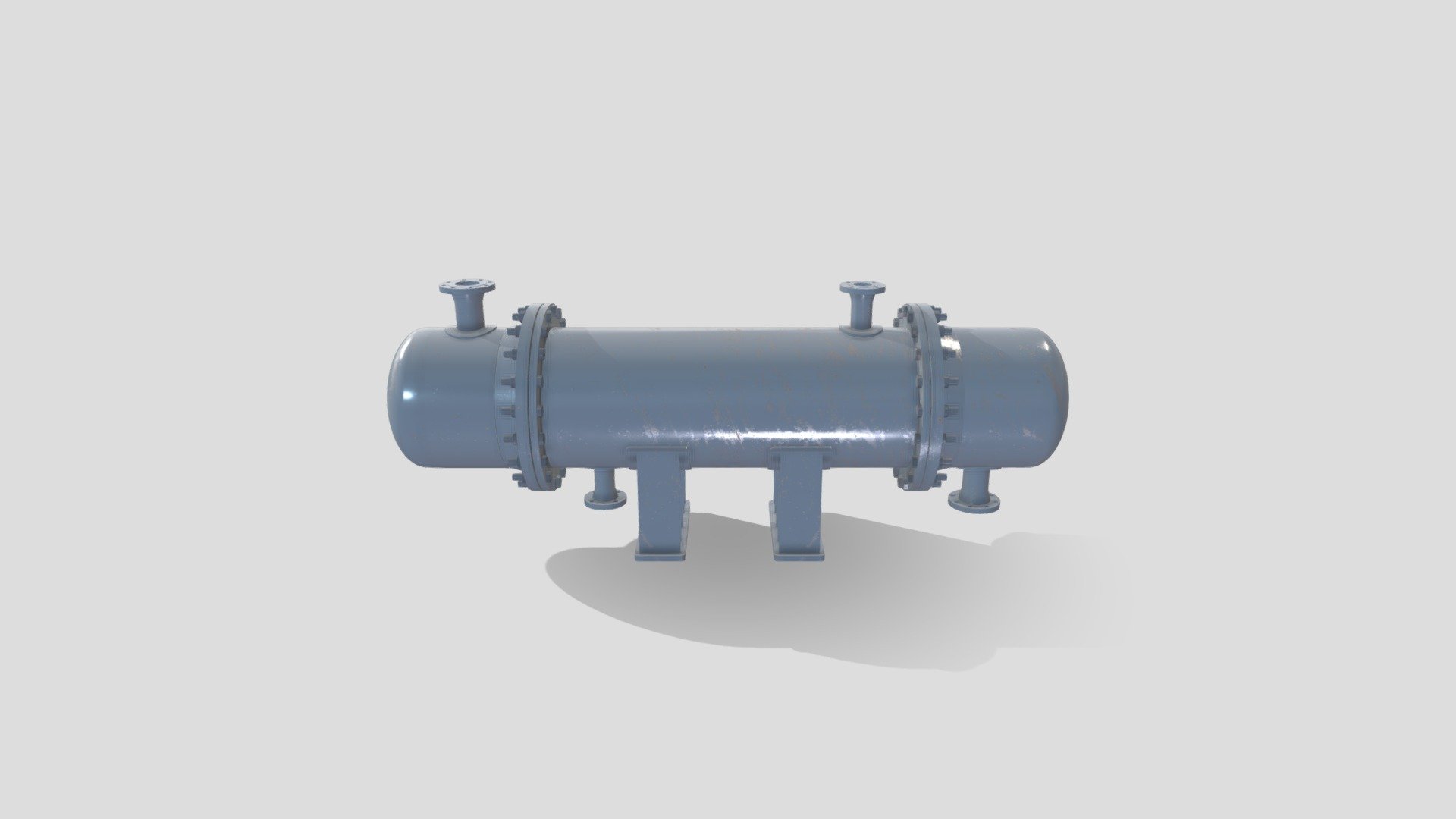shell and tube heat exchanger - 3D model by Aaalhajri93 (@Aaalhajri39 ...