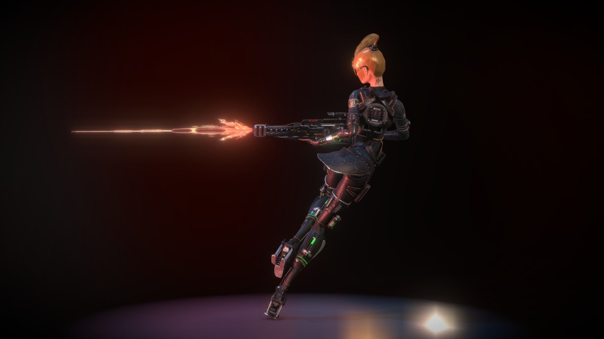 Jane - action/running pose - 3D model by DigitalTales (@irons) [d84ae06 ...