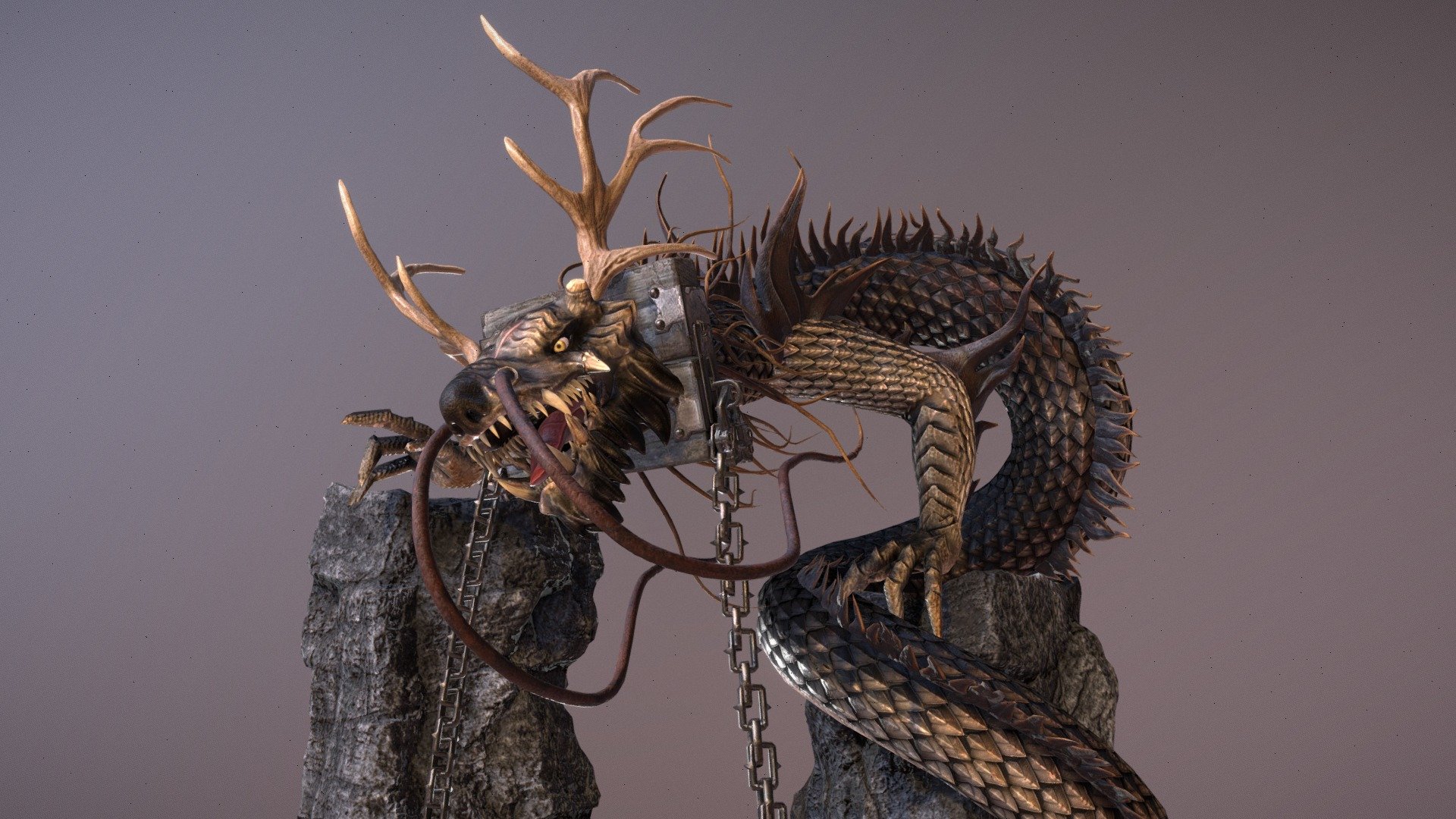 Serpent Dragon Diorama - Download Free 3D model by MightyPinecone ...