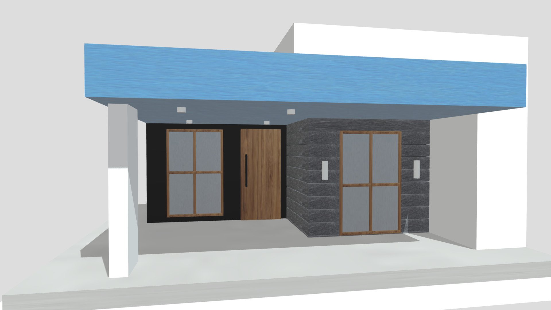 Modern House - Download Free 3D model by apbridge [d84eec3] - Sketchfab