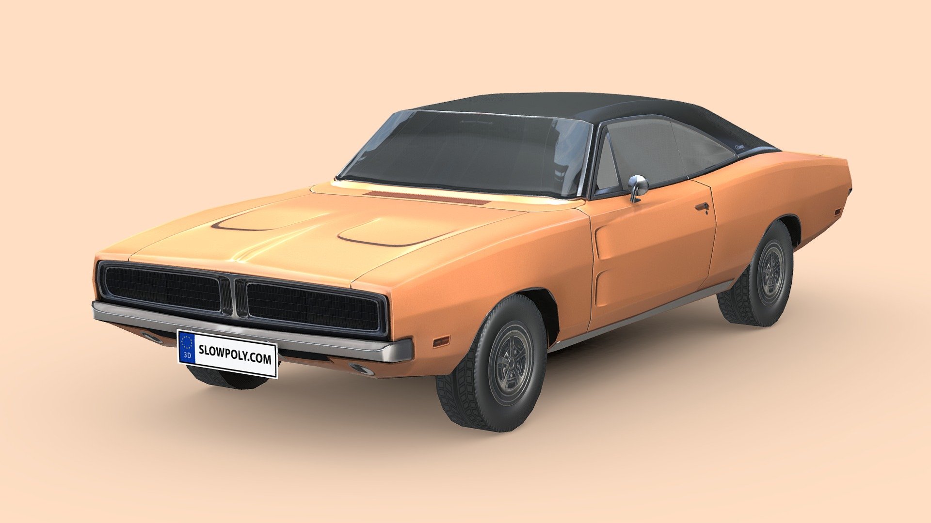 Dodge Charger RT 1969 - Buy Royalty Free 3D model by slowpoly [d84ef92 ...