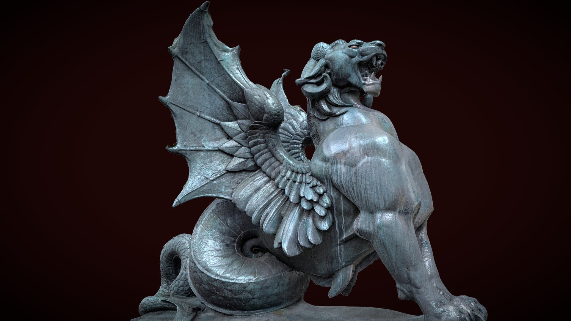 Dragon ailé - 3 LOD - Buy Royalty Free 3D model by 3Dystopia (@Dystopia ...