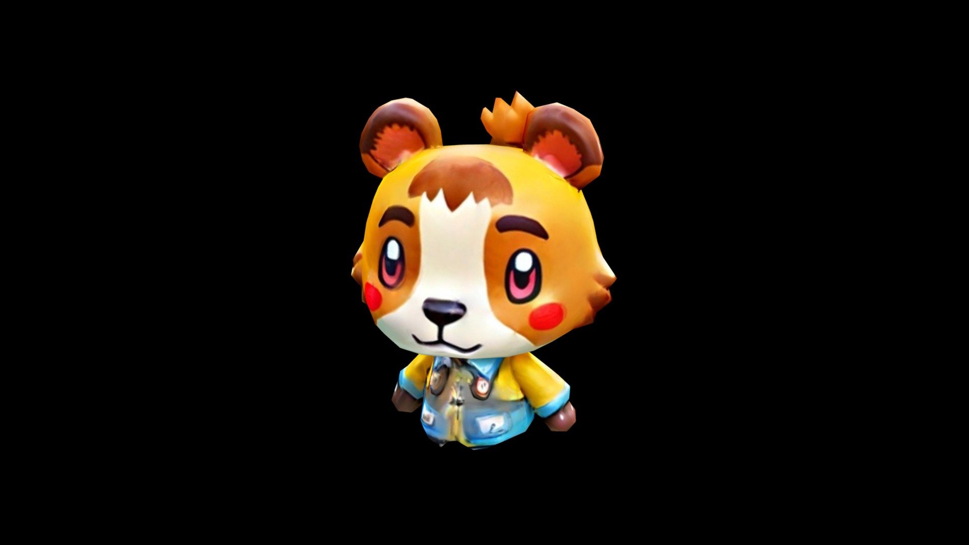 A 3D animal crossing character stands on a green - Download Free 3D ...