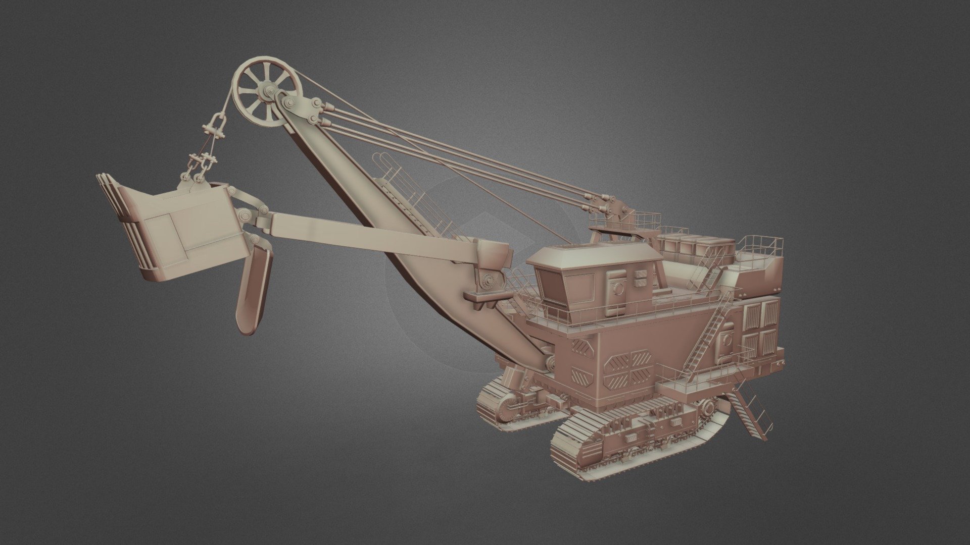 Electric Rope Shovel - 3D model by mohamedhussien [d85552a] - Sketchfab