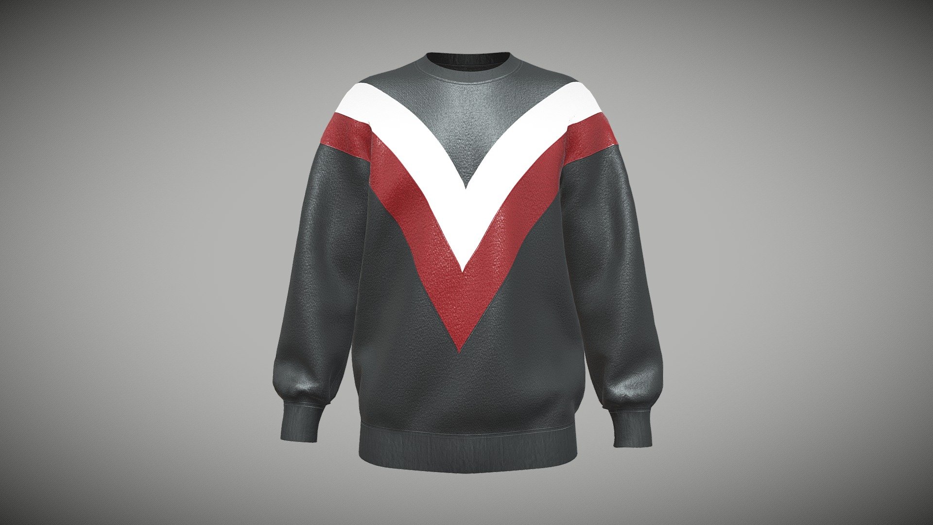 Men's Black Sweat Shirt - Buy Royalty Free 3D model by Clothing Axis ...