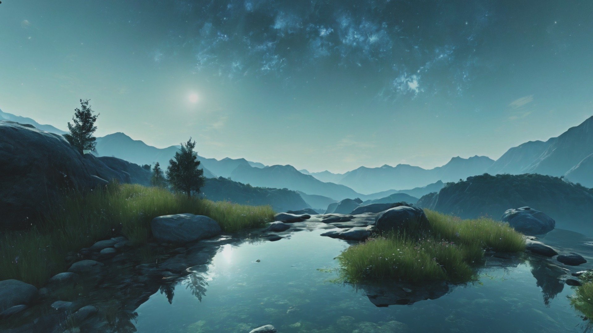 HDRI Night Time Skybox Landscape Panorama P - Buy Royalty Free 3D model ...