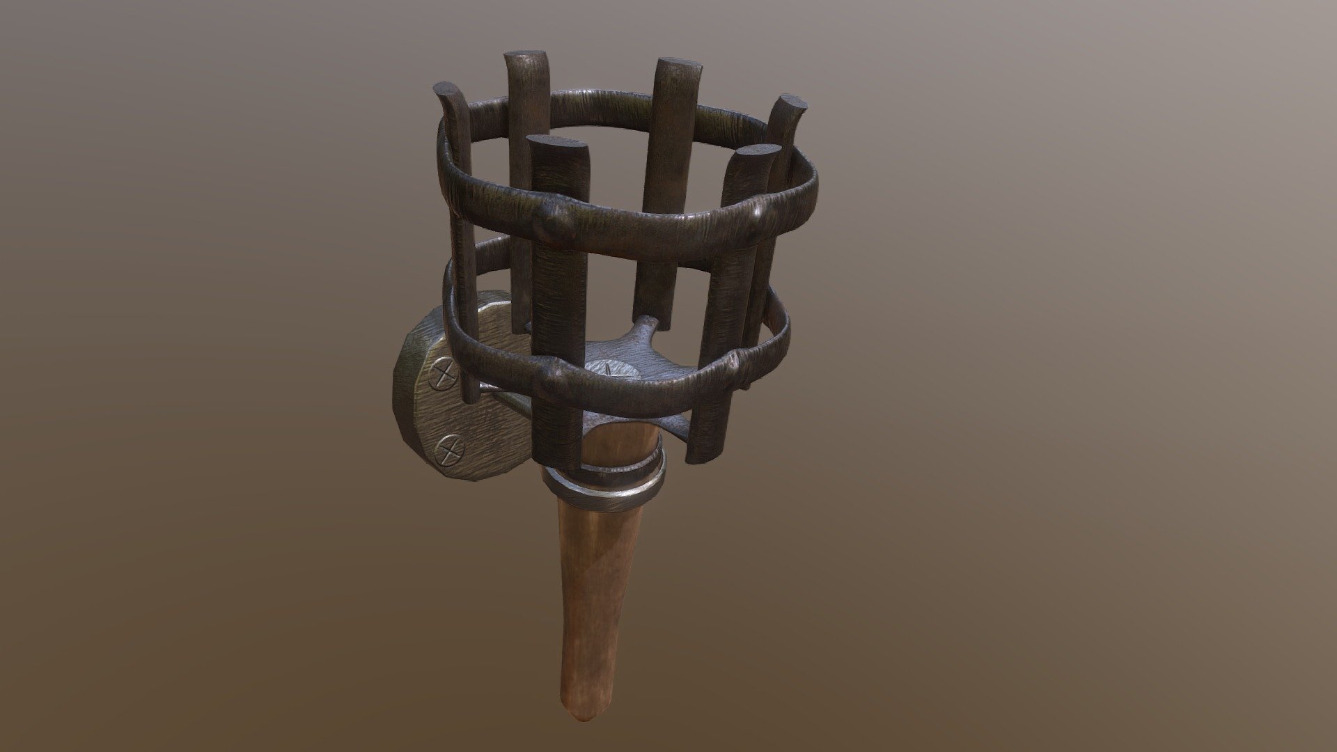 Wall Torch - Download Free 3D model by Daniel Bedwell (@DanielBedwell ...
