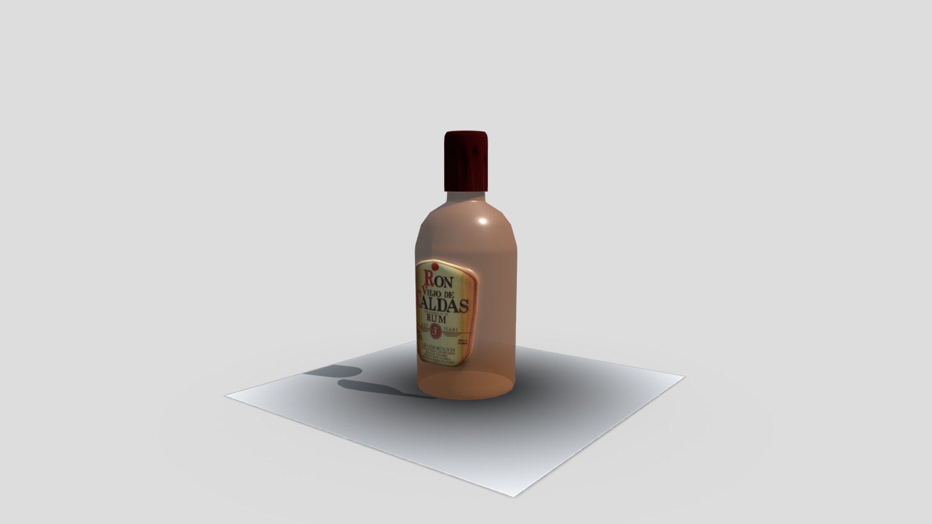 Botella Ron final - 3D model by DanielGalindo [d85ae31] - Sketchfab