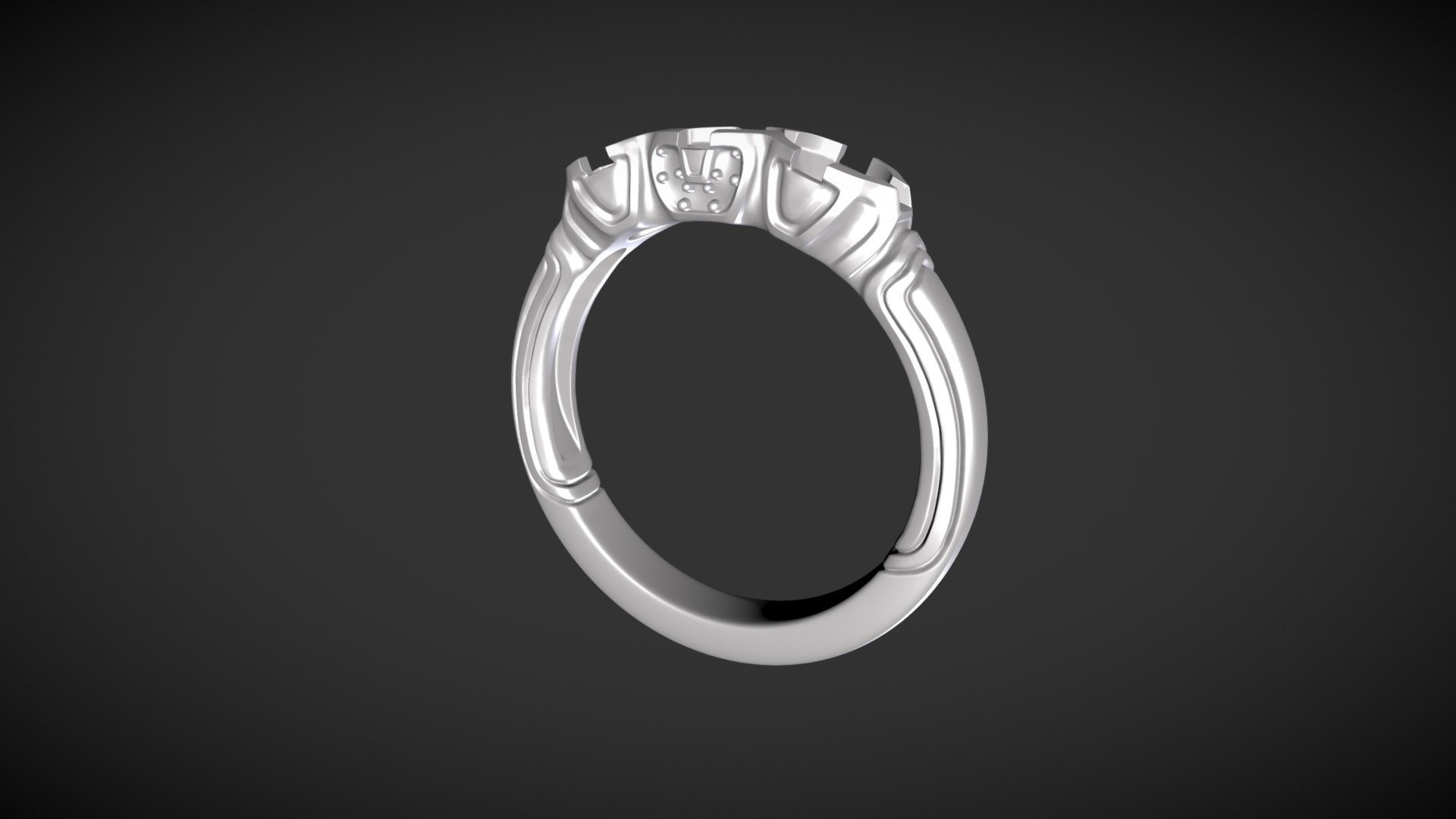 3 stones Ring - 3D model by Wojciech.Krolikowski [d85c1ca] - Sketchfab